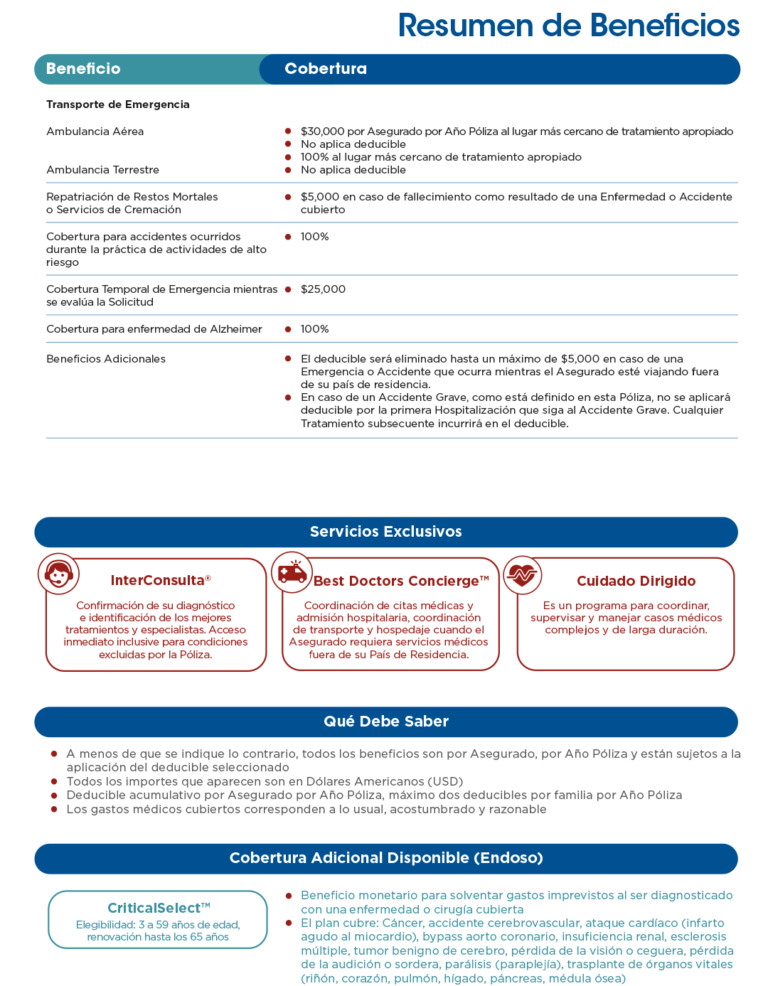 MEDICAL SELECT INTERNATIONAL™ | Sitio Oficial de Best Doctors Insurance